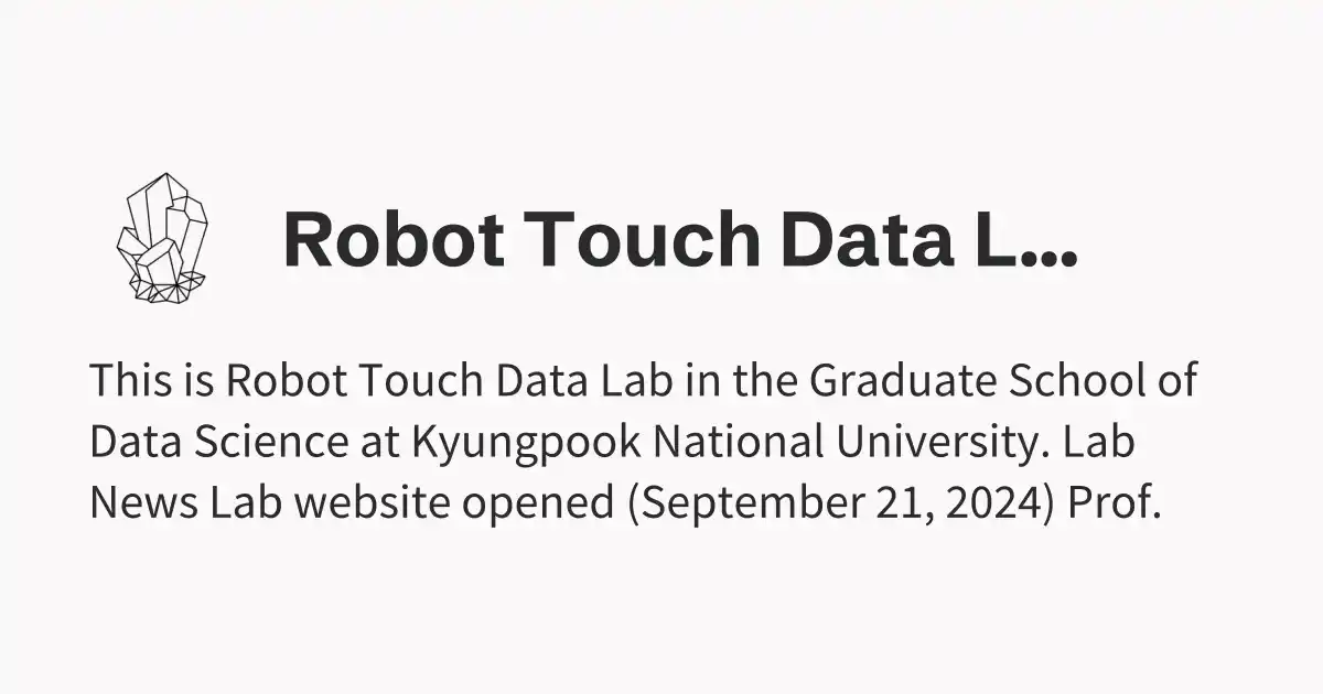 Robot Touch Data Laboratory at KNU